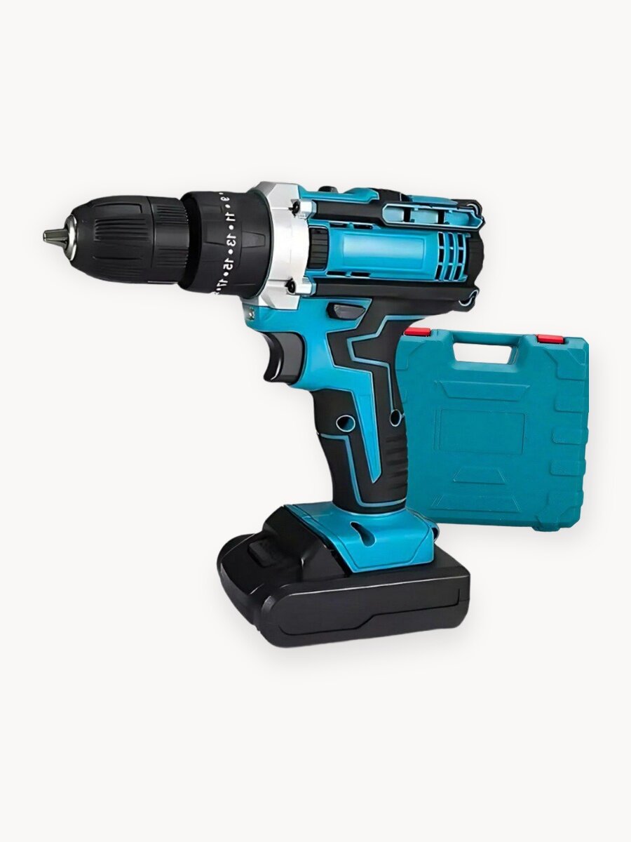 Дрель шуруповерт аккумуляторный электрический, 24В, 24 насадки и зарядная станция в наборе