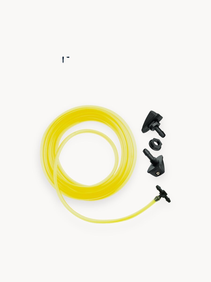 Комплект Стеклоомывателя Шланг Силиконовый (4х6 мм) 3 Метра Желтый / Форсунки + Тройник