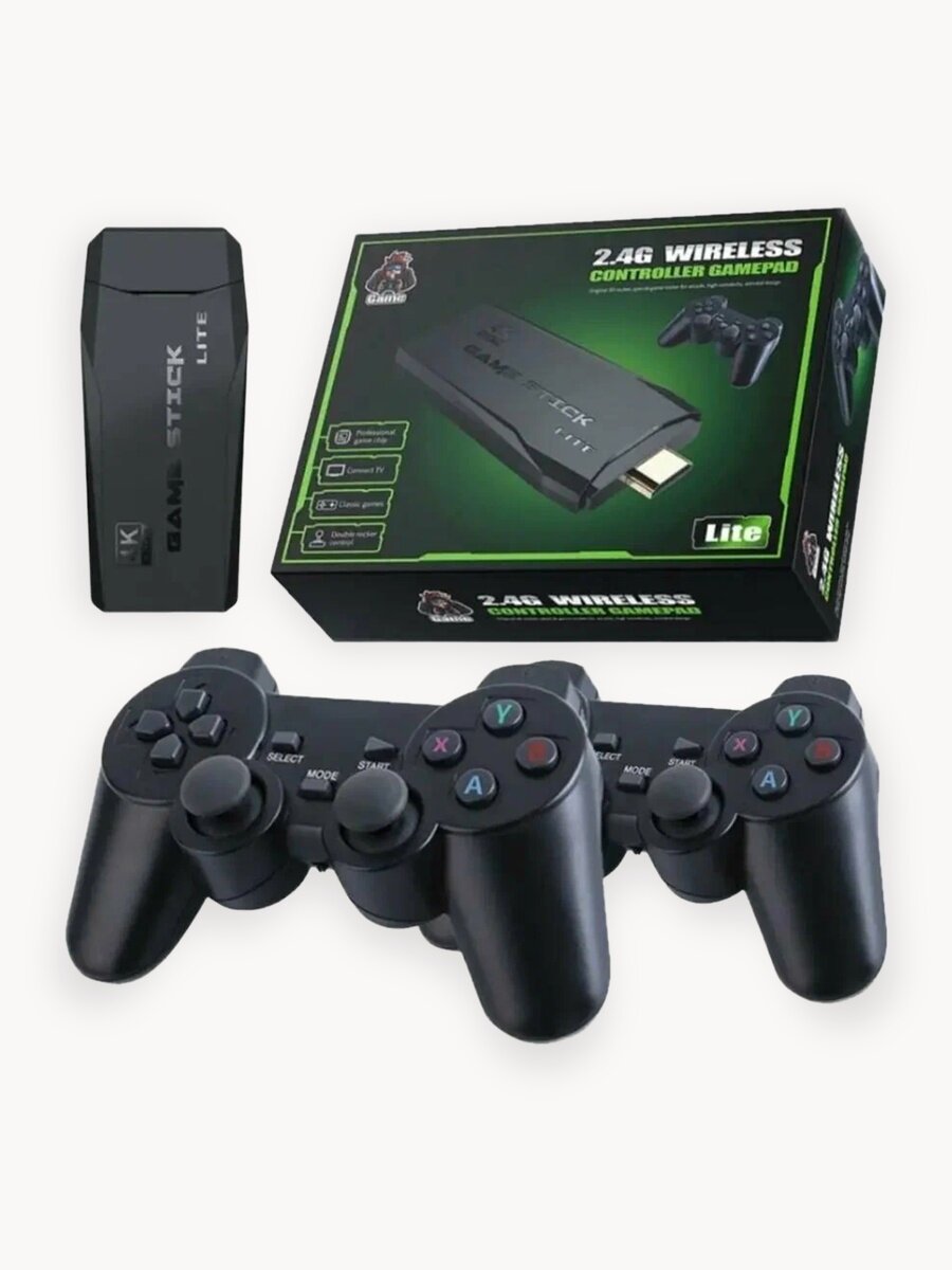 Игровая приставка 20 000 игр /портативная игровая/Беспроводная приставка Game Stick Lite 64gb