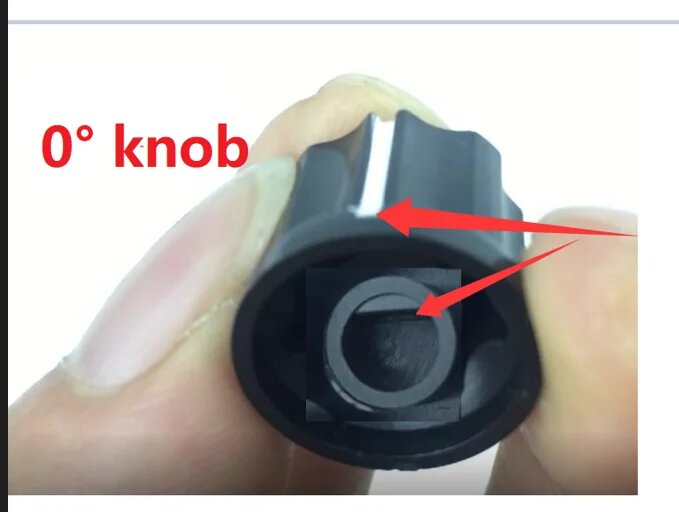 FLEOR Ручки потенциометров для бас-гитар, черные 0 Degree Knobs