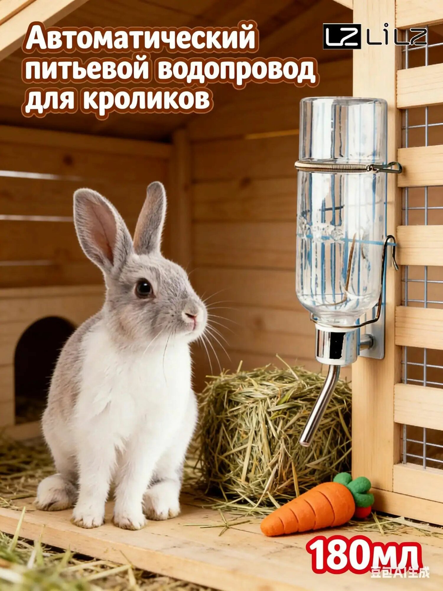 Подвесной фонтан нержавеющей стали для домашних животных-LZ
