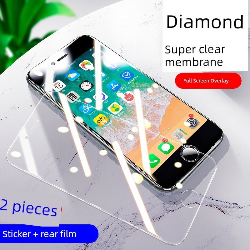Защитное стекло для iPhone 6S Plus ультра-прозрачное, 2 шт. полное покрытие