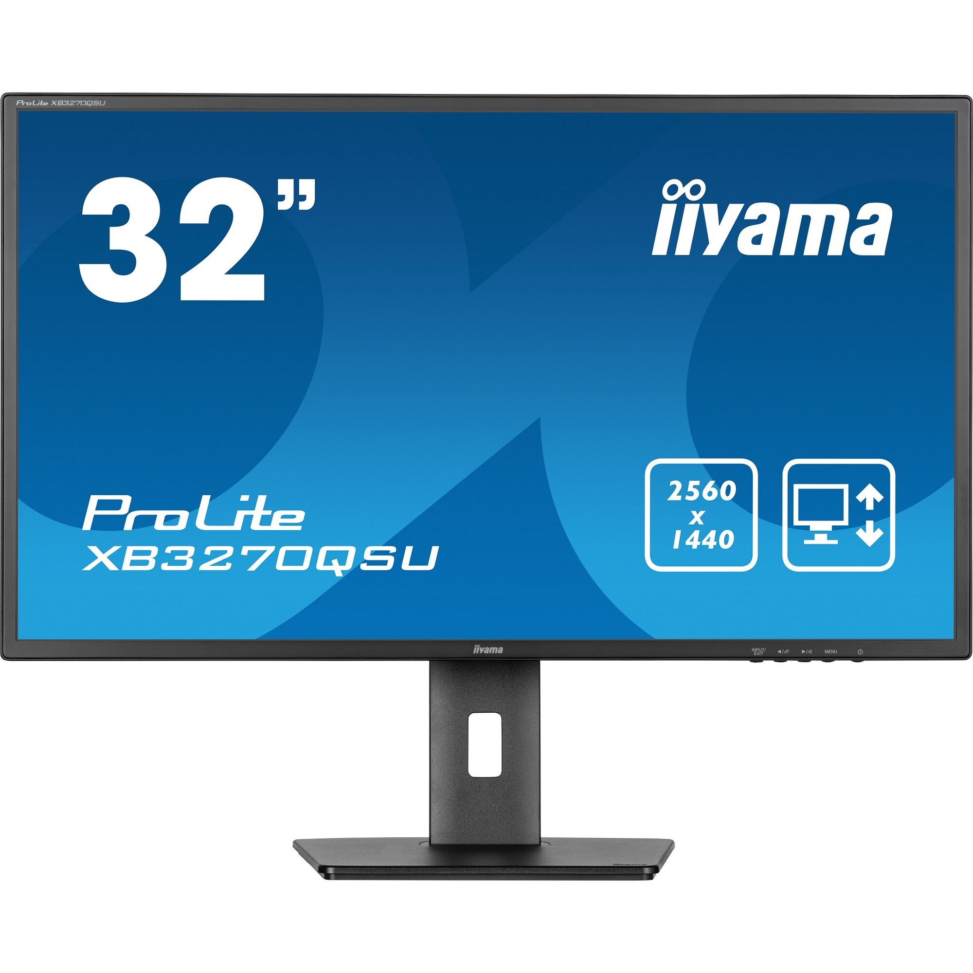 Монитор LCD IIYAMA 31.5" XB3270QSU-B1 IPS 2560x1440 60Hz 3ms 178/178 250cd 1200:1 10bit(8bit+FRC) 2xHDMI1.4 DisplayPort1.4 3xUSB3.2 2x2W HAS VESA