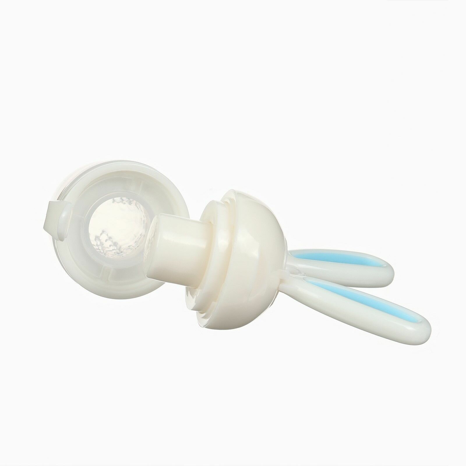 Ниблер для прикорма, с силиконовой сеточкой, посуда для кормления малышей, "Зайка" цвет голубой