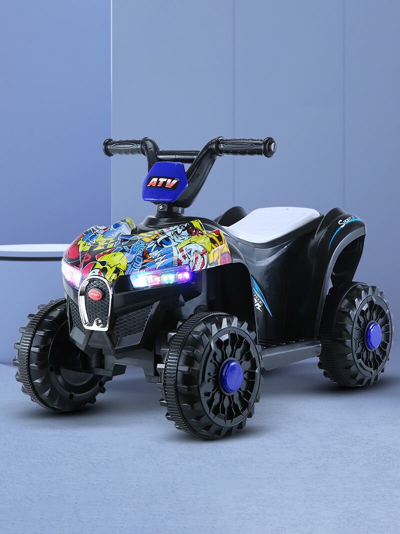 Квадроцикл Детский На Аккумуляторе. Детские электровелосипеды, мотоциклы, синий