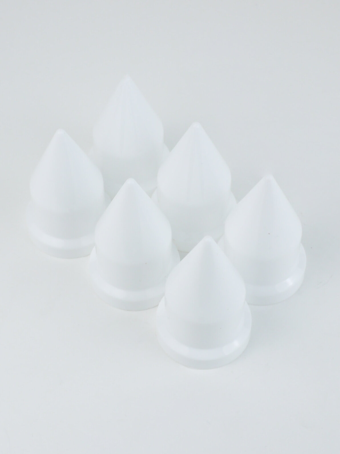 Пики на гайки 27 мм (6 штук) белые