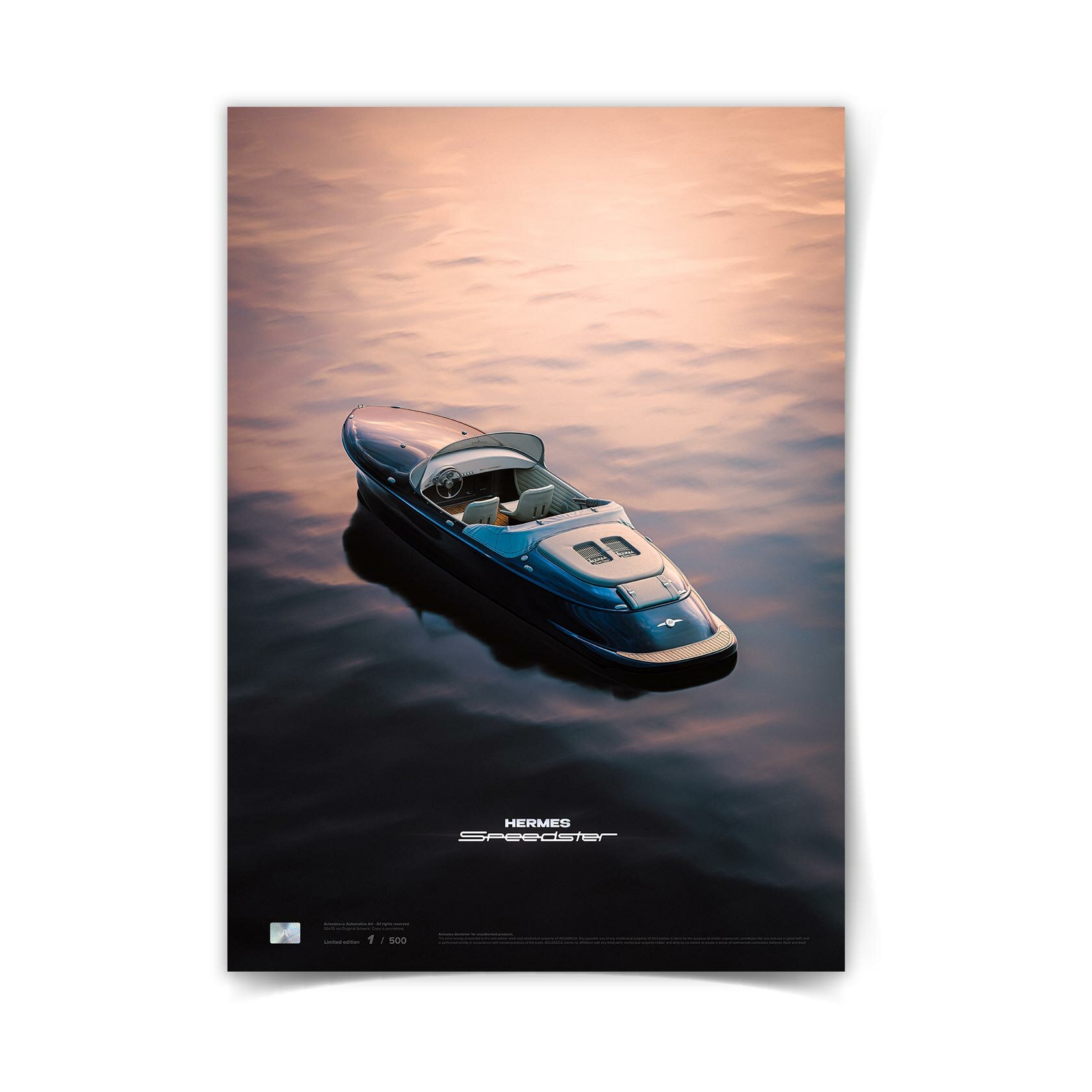 Постер коллекционный Aclassica 2018 Hermes Speedster Black 50х70 см / плакат на стену