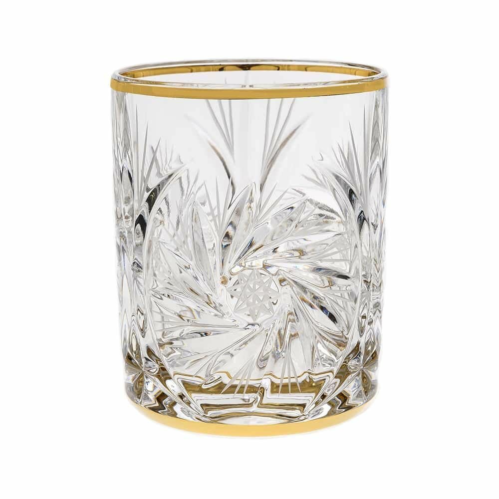 Стакан для виски "PINWHEEL", декор "Отводка золото"; 360 мл (набор 6 шт.), хрусталь, Bohemia Jihlava/ ИПХ122