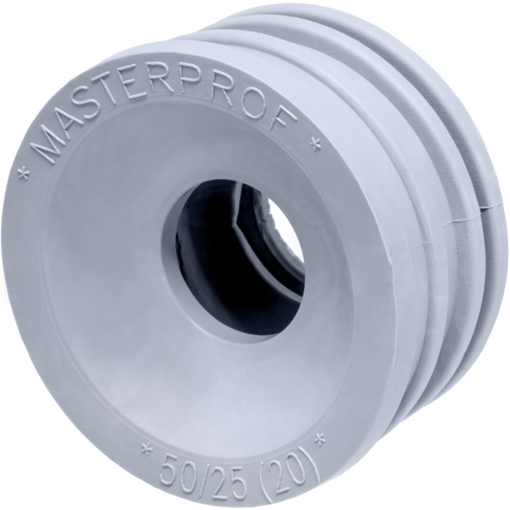 Манжета для унитаза Masterprof / Мастерпроф для канализации, из резины серая, на диаметр слива 25мм / сантехника