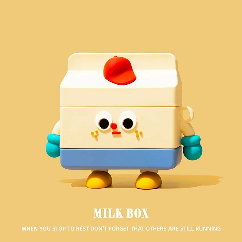Чехол силиконовый 3D для AirPods for AirPods Pro 2, Milk Box