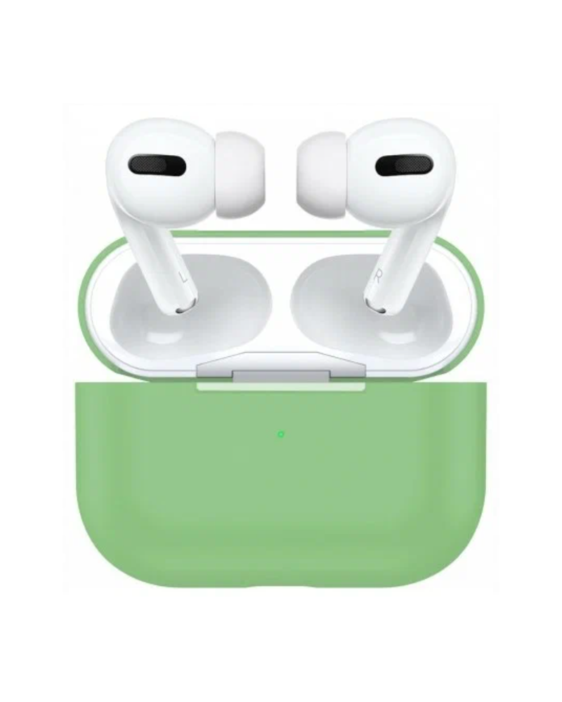 Защитный чехол силиконовый для наушников Airpods Pro 2, зеленый