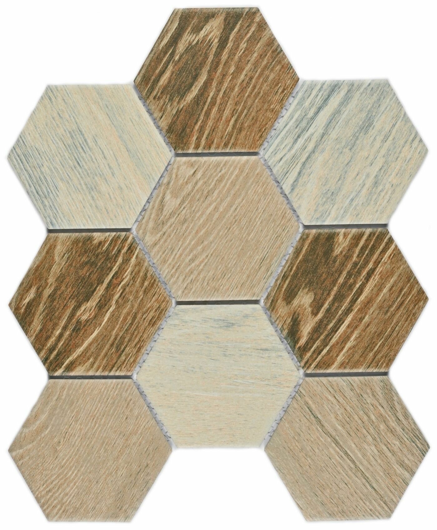 Плитка мозаика керамогранитная Wood comb 5 шт