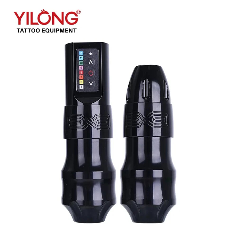 Беспроводная тату-машинка YILONG, черная, 1 battery