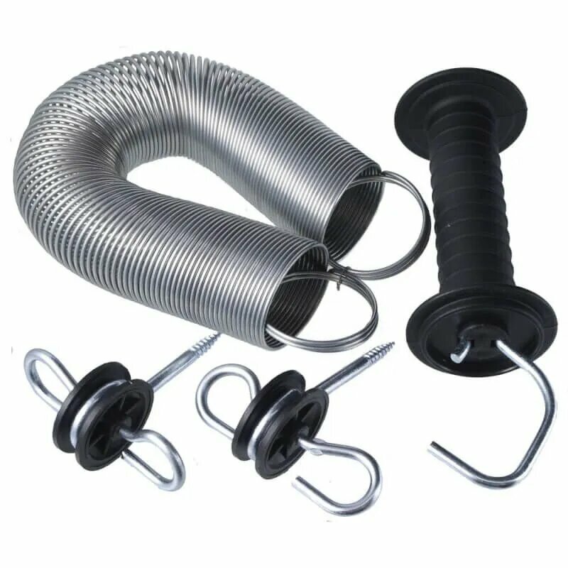 Забор для скота на ранчо, пружинная дверь, полный комплект высоковольтного изолятора, ручка с пружиной натяжения