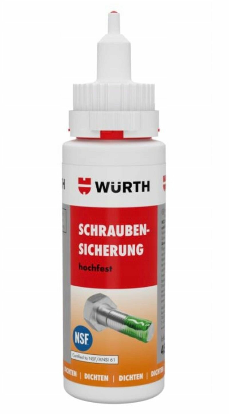 Герметик резьбовой сильной фиксации 50 гр. / 45 мл. WURTH 0893270050
