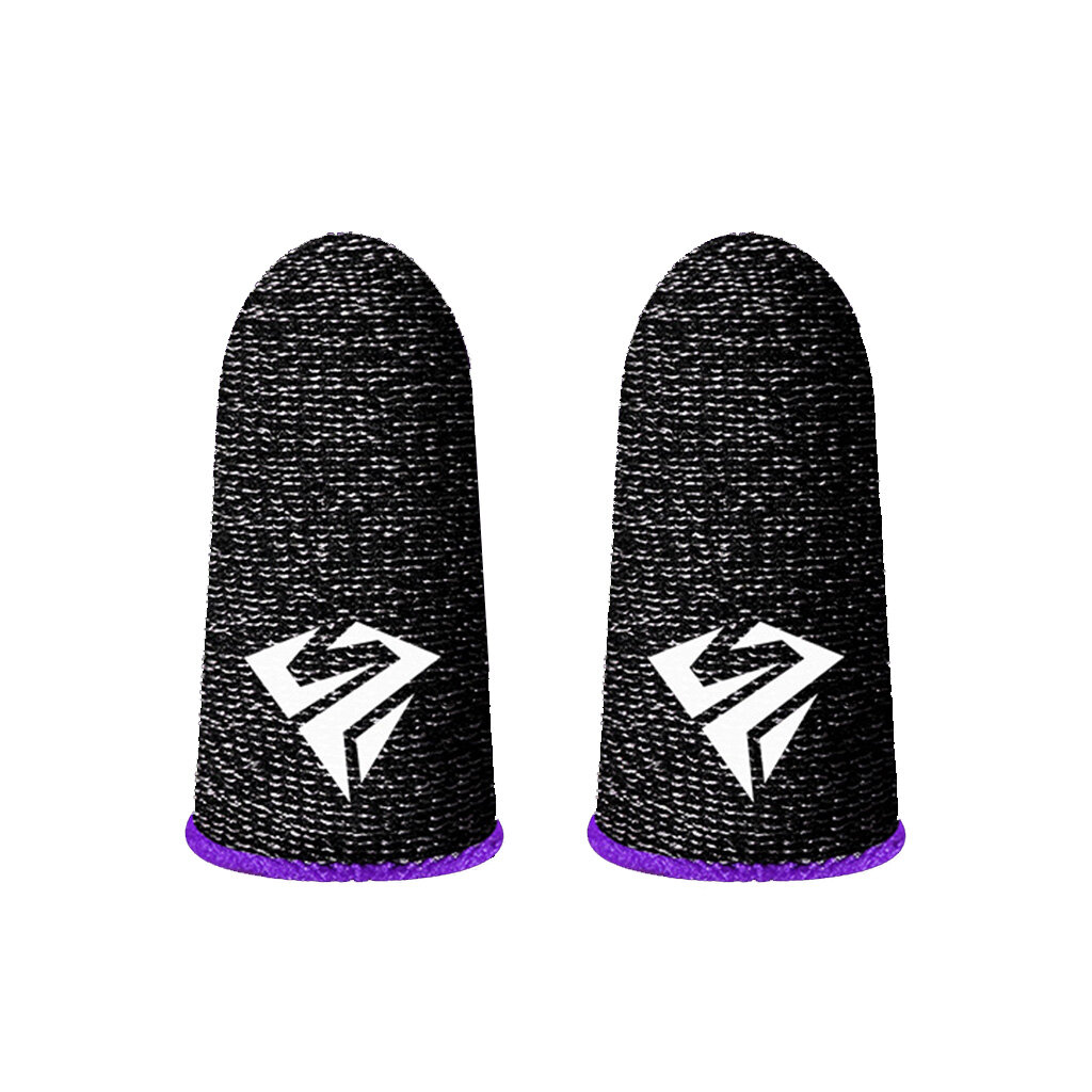 Игровой рукав для пальцев с защитой от пота из проводящего волокна, фиолетовый