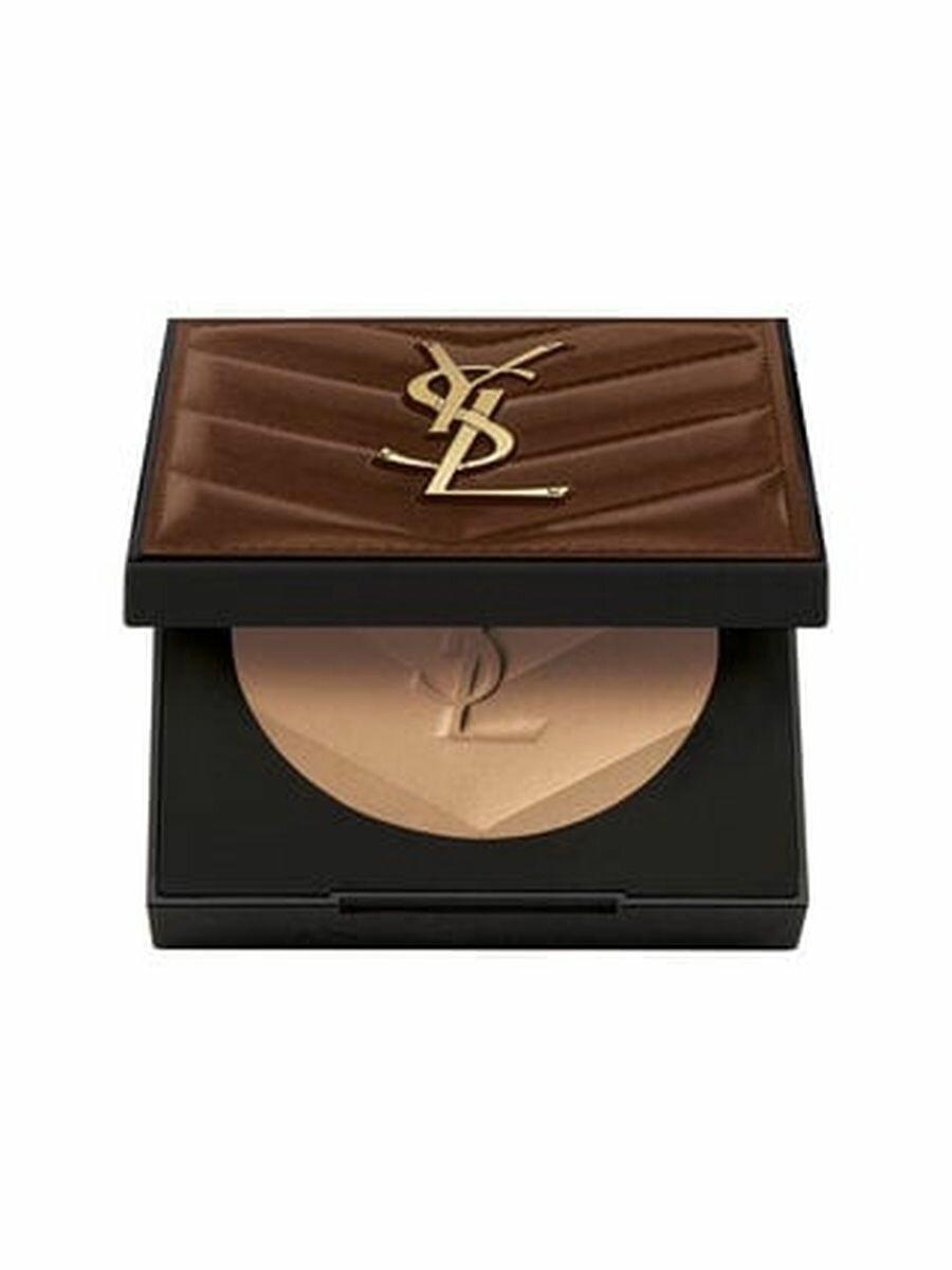 Шелковистый пудровый бронзер с естественным финишем YSL All Hours Hyper Bronzer - 02 Buff Dune