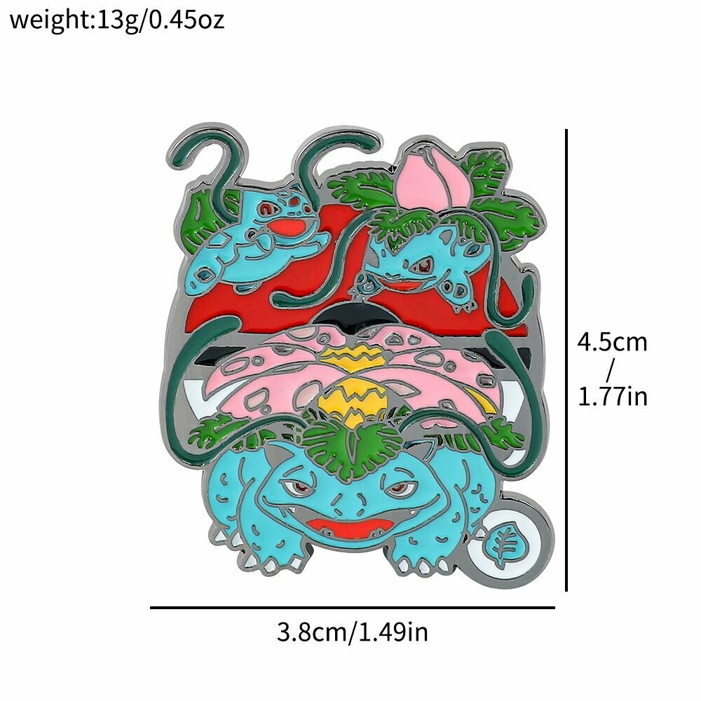 MINISO Креативная японская аниме-брошь в виде покемона, металлический значок «Покемон Эльф Болл Пикачу Панда Дак»