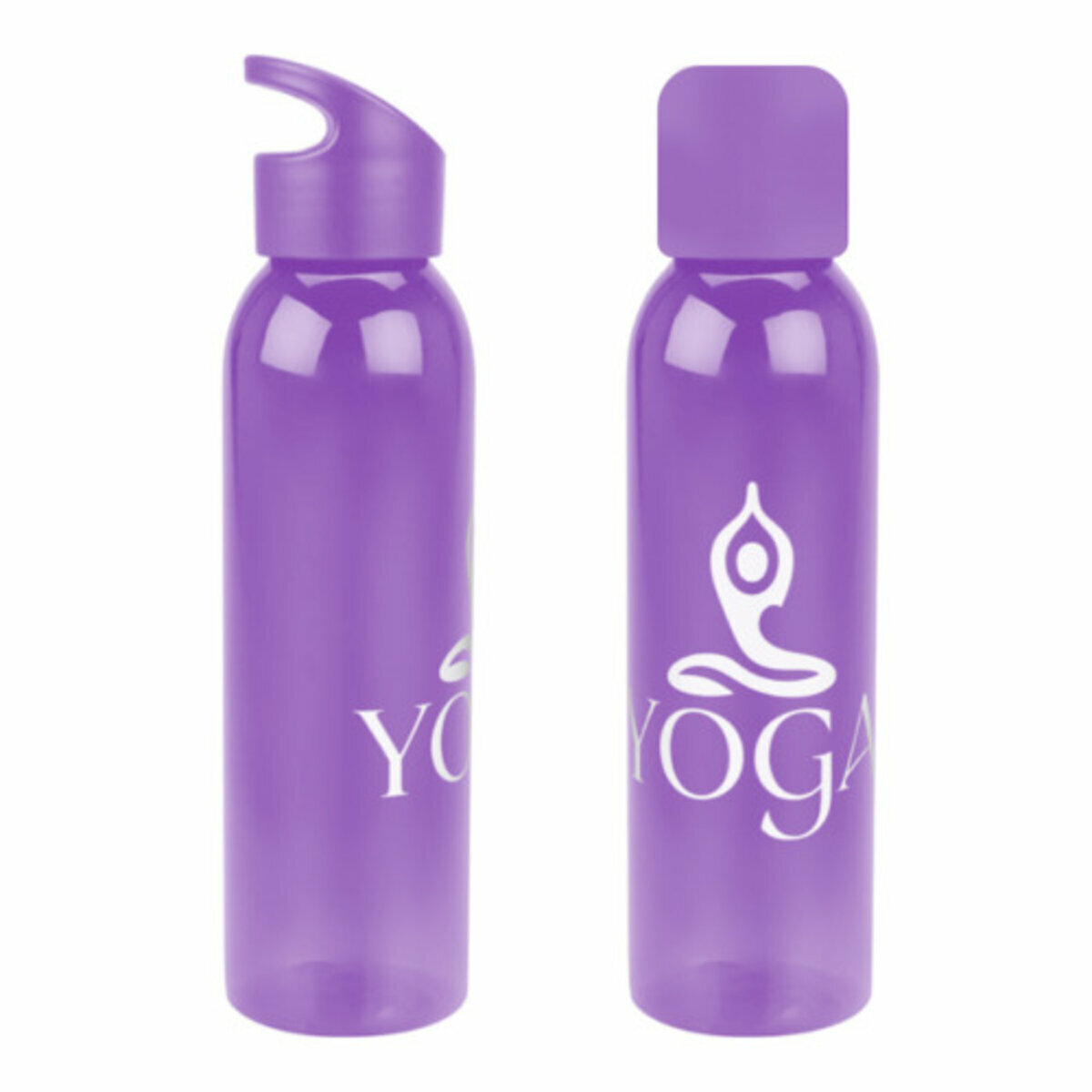 Бутылка для воды «Фигура в позе йоги - Йога - Минимализм» (фиолетовый)