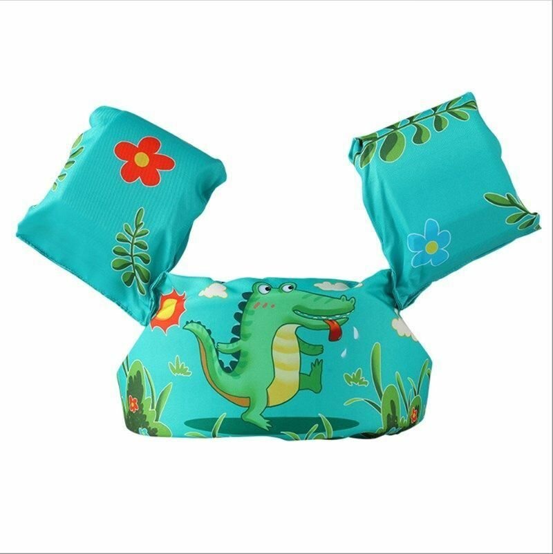 Жилет для плавания, с нарукавниками, для детей, от 2 лет, светло-зеленый