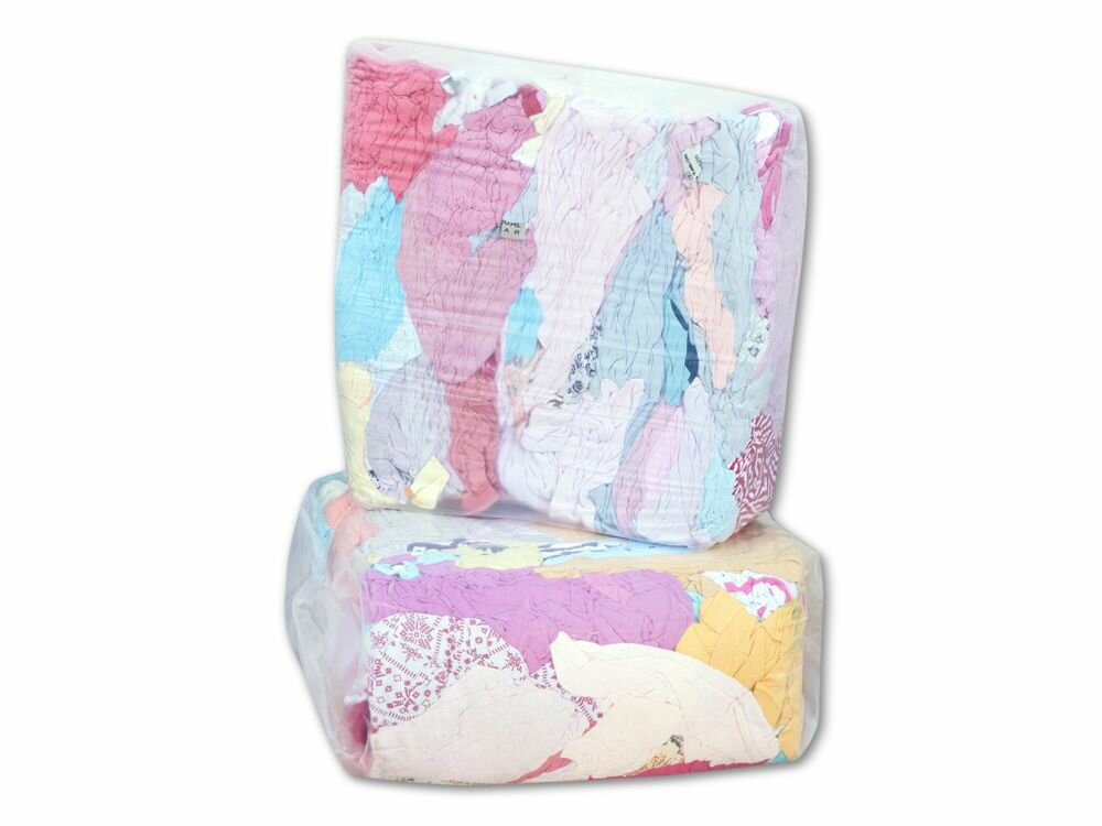 Ветошь трикотаж светлый тонкий высший сорт (сортированный, отборный) 100% хлопок по 10кг в упаковке