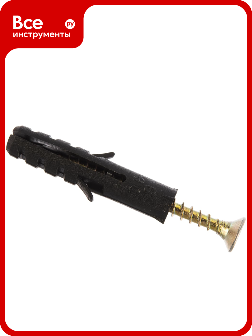 Набор крепления плинтусов VIPкрепеж 6/30 дюбель с усами 8шт/8шт 13002 VIPS