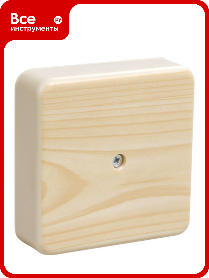 Распаячная коробка IEK км41216-04 о/п 75x75x28мм сосна(6к/6мм2) UKO10-075-075-028-K34, открытого