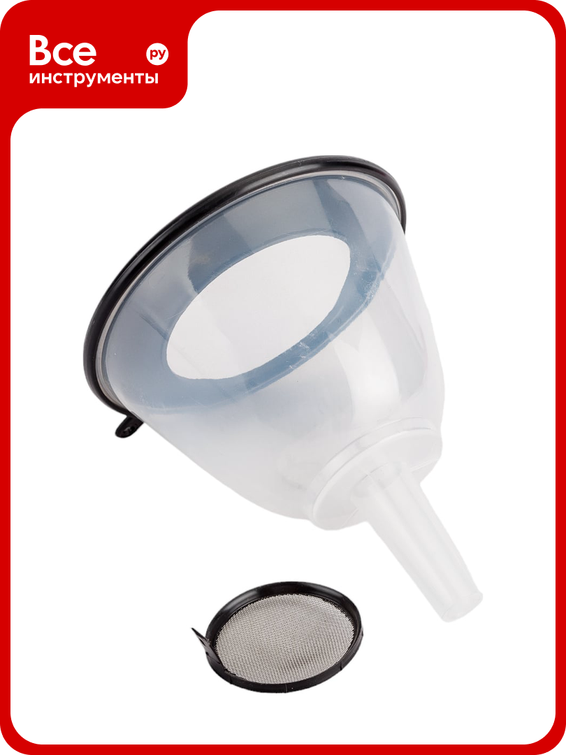 Полипропиленовая воронка-непроливайка со съемным сетчатым фильтром MEGAPOWER M-71320, с защитой от разбрызгивания