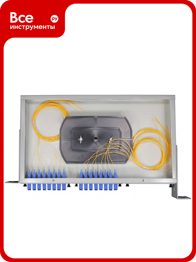 Оптический стоечный кросс на 16 портов Retic SC UPC в сборе