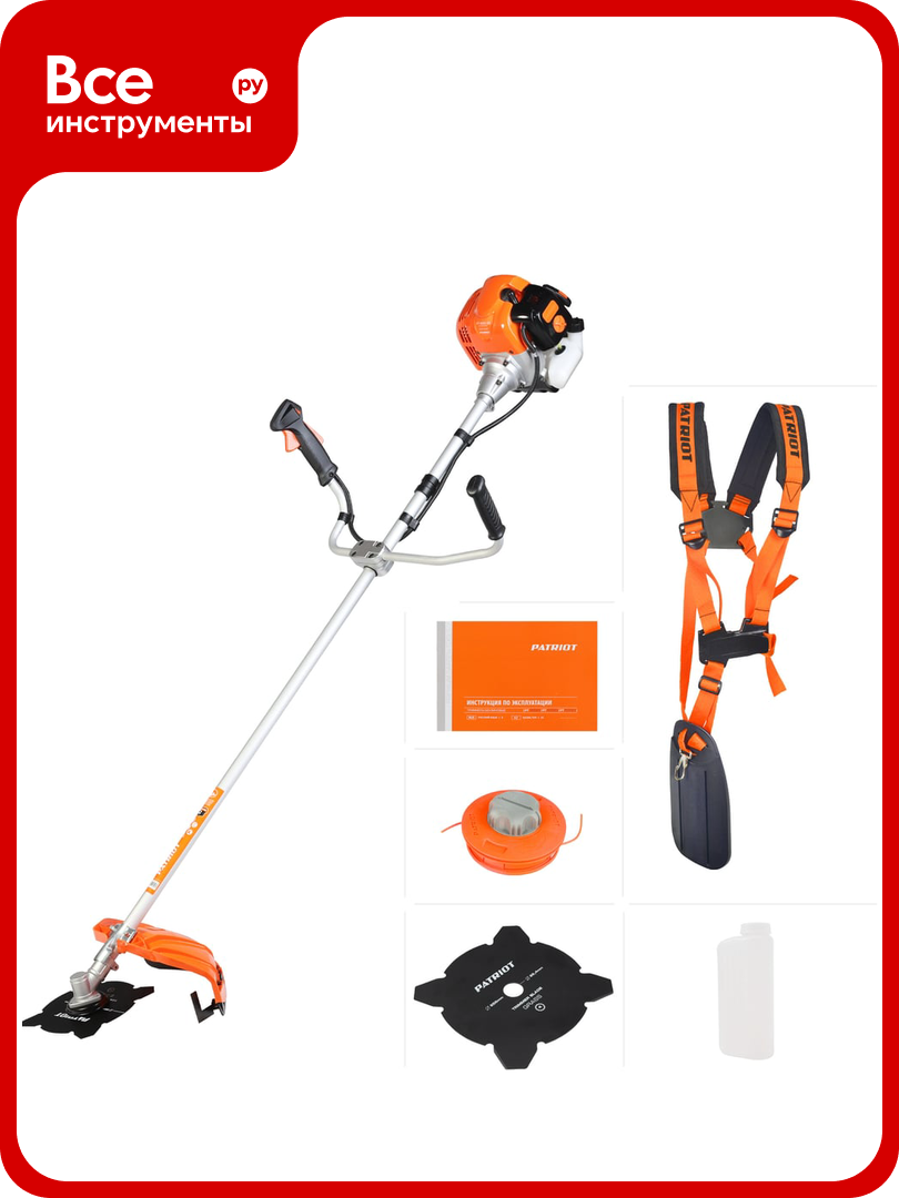 Бензиновый триммер PATRIOT 4555ES Country с неразборной штангой, Удобен даже при длительной работе