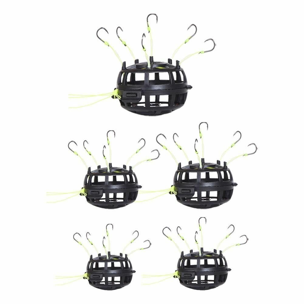 Карповый фидер с 6 крючками и плавающей кормушкой 360 , для рек и озер