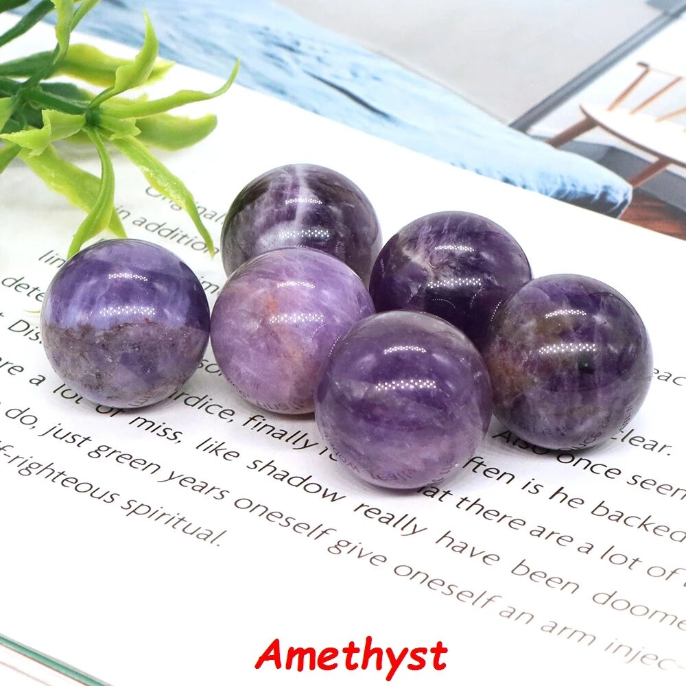 Розовый кварц аметист шары из камня 20 мм Фиолетовый, 20 PCS, Amethyst