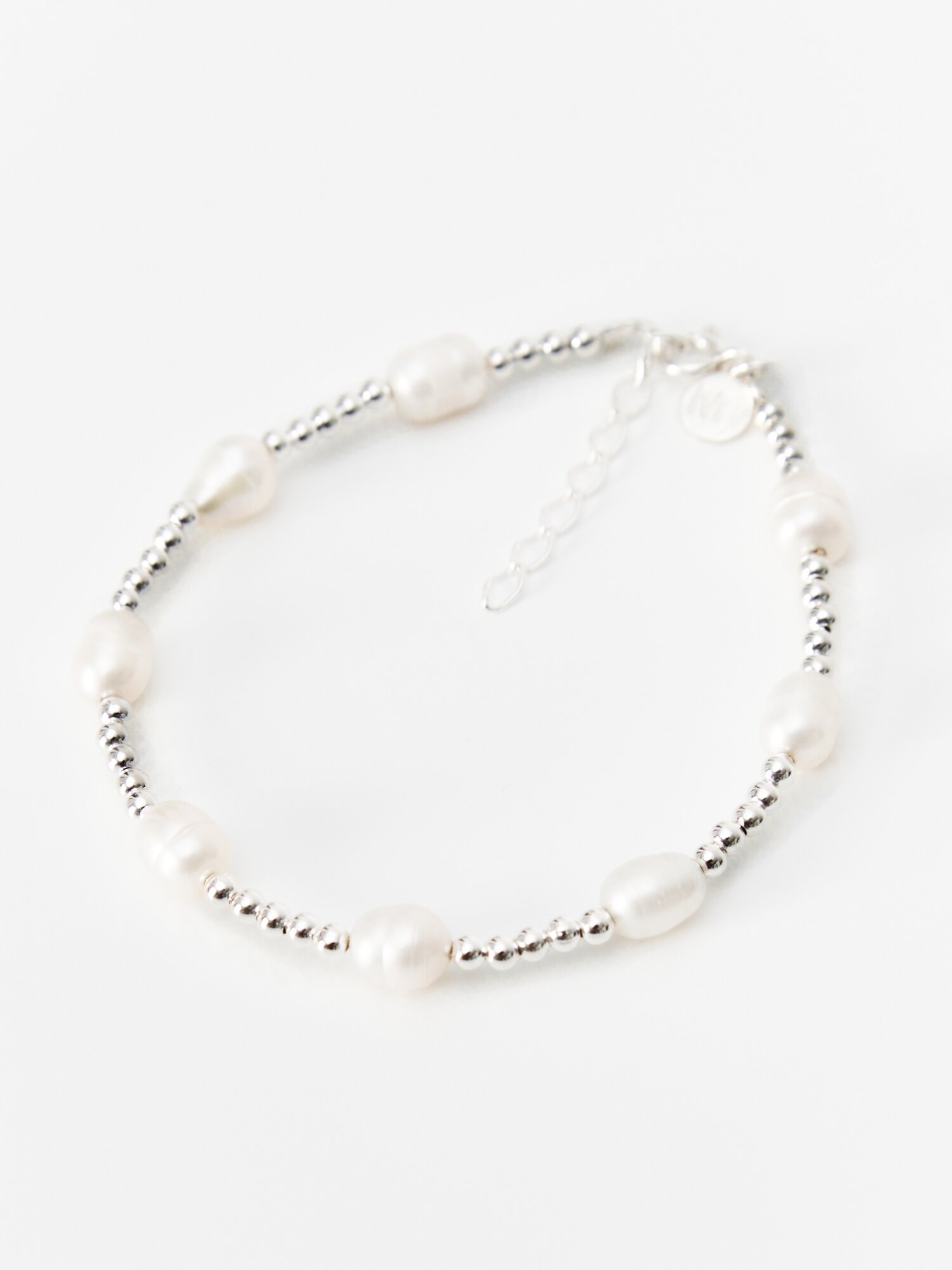 Браслет, серебро, 925 проба, жемчуг пресноводный культивированный