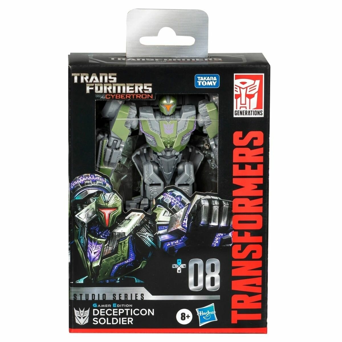 Трансформеры Игрушка хасбро Deluxe Class 08 Decepticon Soldier Gamer Edition Transformers Generations War for Cybertron