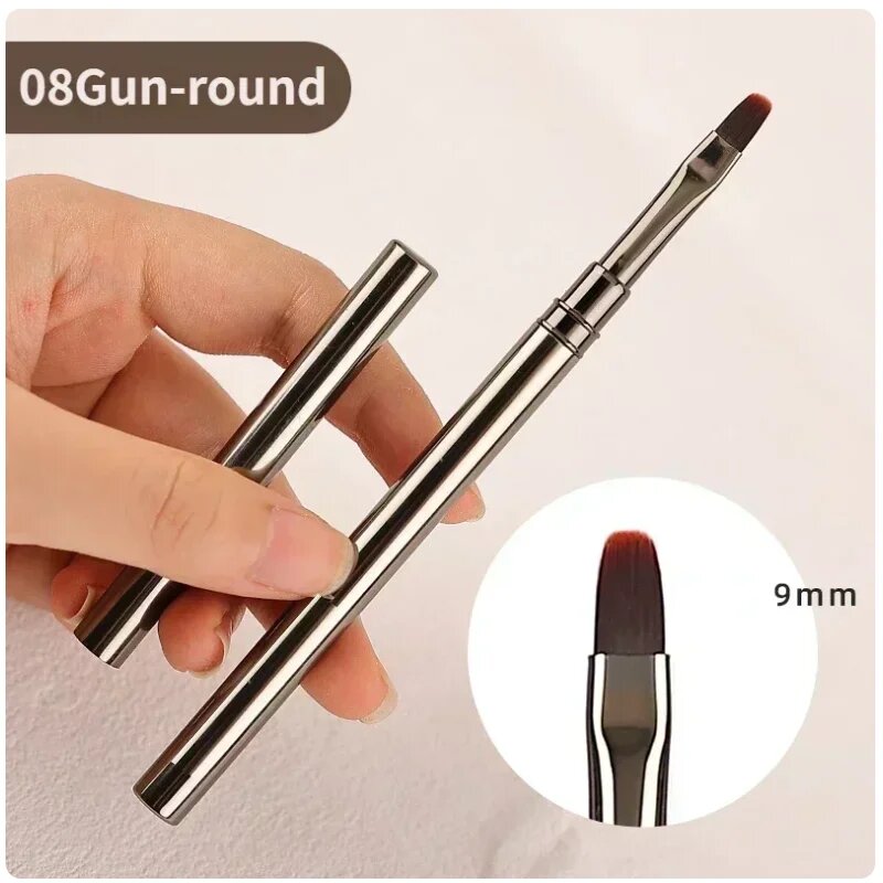 Кисть для дизайна ногтей 08Gun-round 9 мм, Gel brush