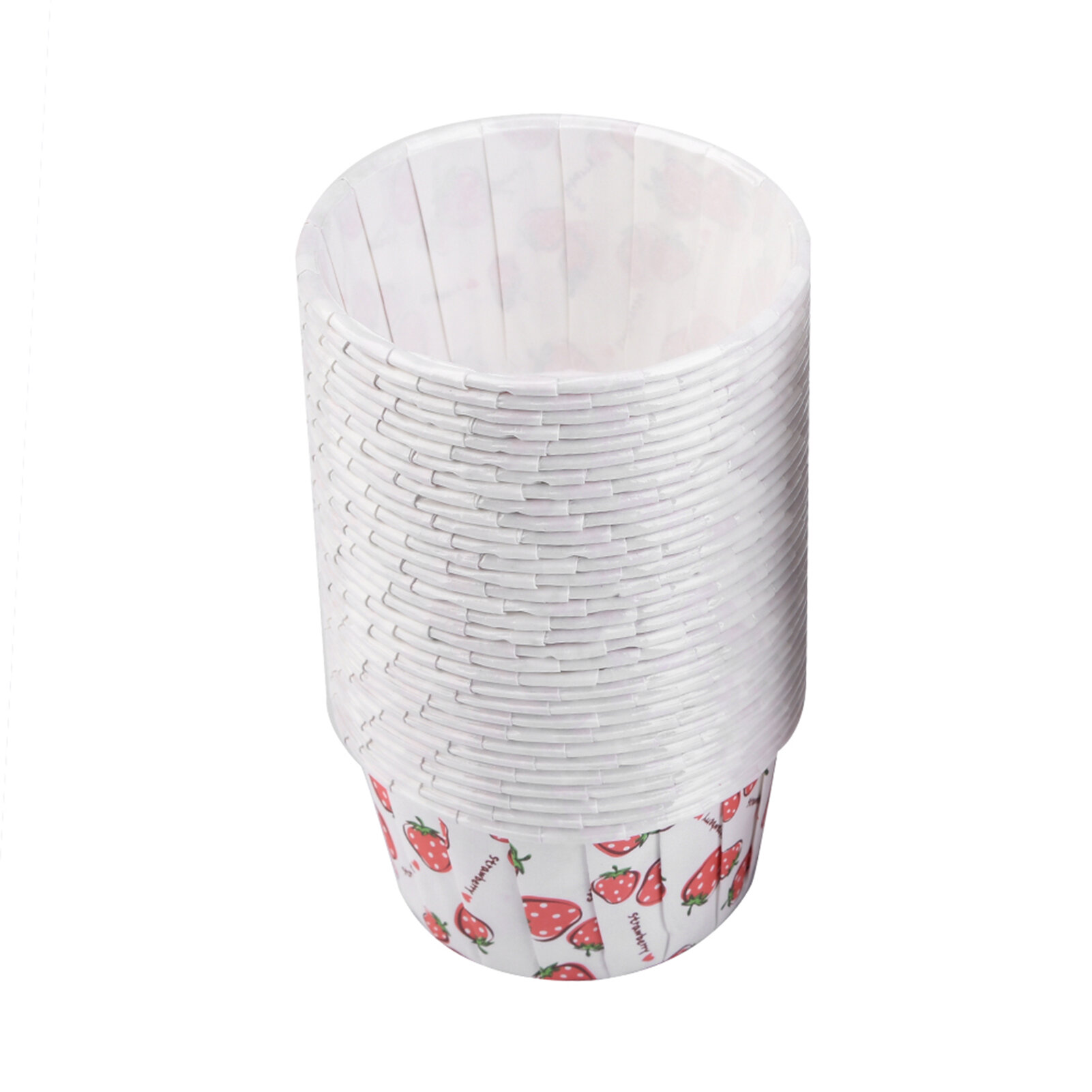 100 штук Миникейк Лайнеры Бумага Круглые Пекарские стаканчики для кексов Маффин Контейнеры Дом День рождения Свадьба #2 Материал пищевой бумаги Верхний диаметр 68мм Размер 50х68х39мм