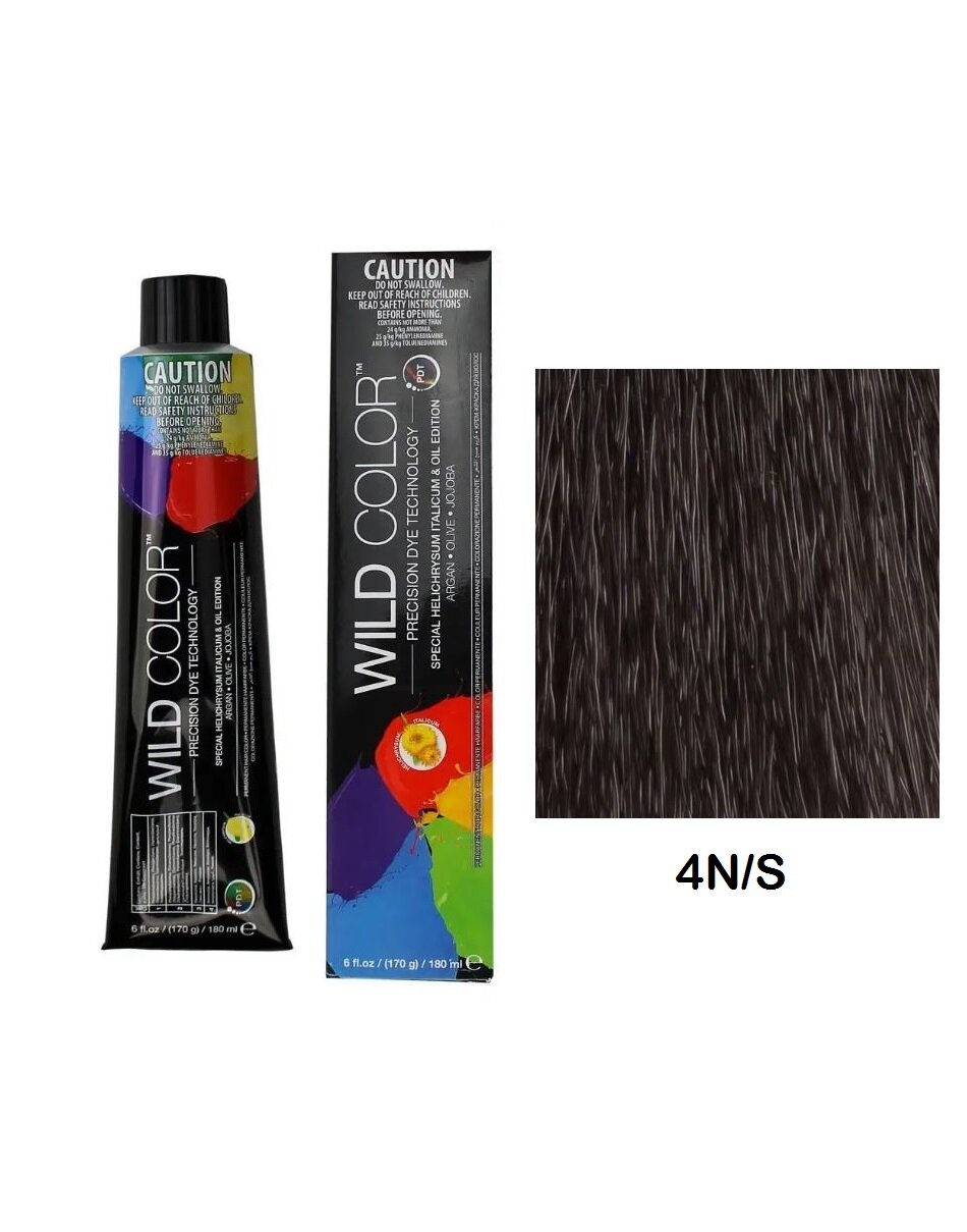Wild Color Стойкая краска для волос 180 мл - Wild Color 4N/S Каштановый