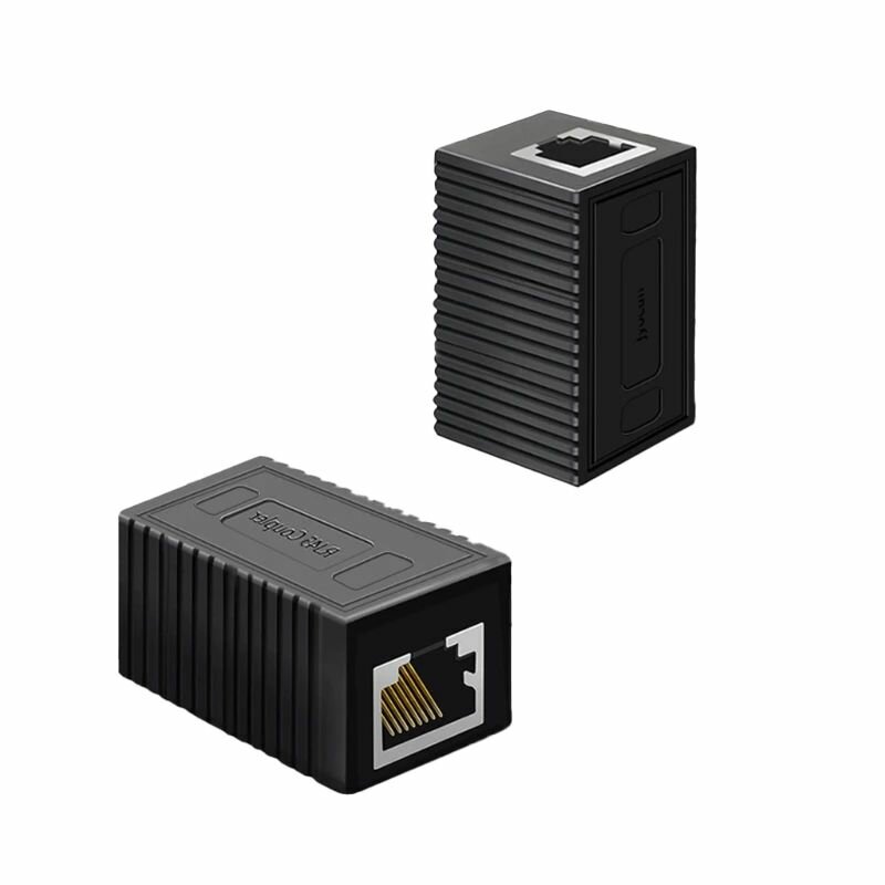 Соединитель для сетевого кабеля RJ45, прямой экранированный разъем, сетевой кабель Ethernet, преобразователь