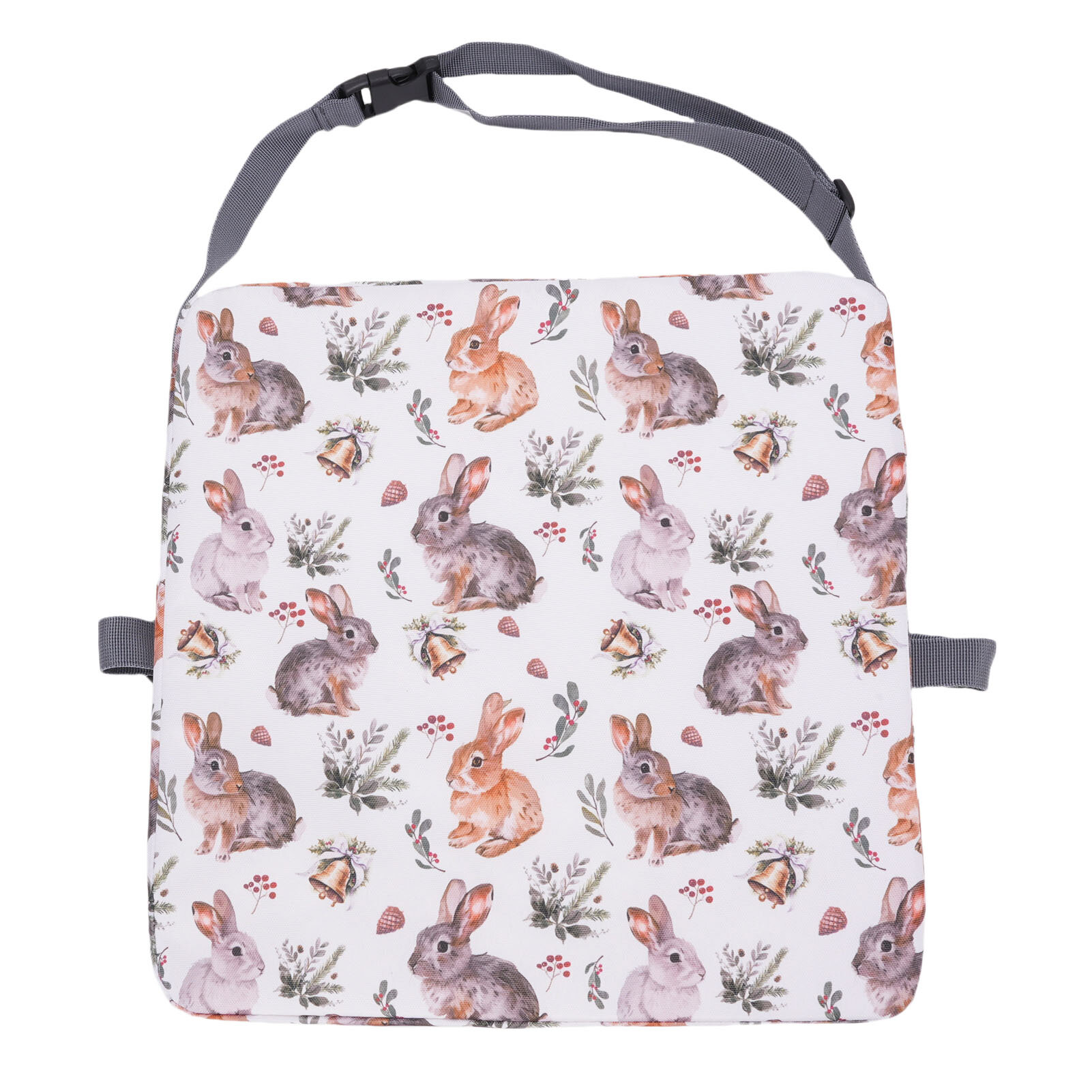 Детское автокресло-бустер для обеденного стола, противоскользящая портативная подушка-бустер с эластичными ремнями, модель «Зайчик».