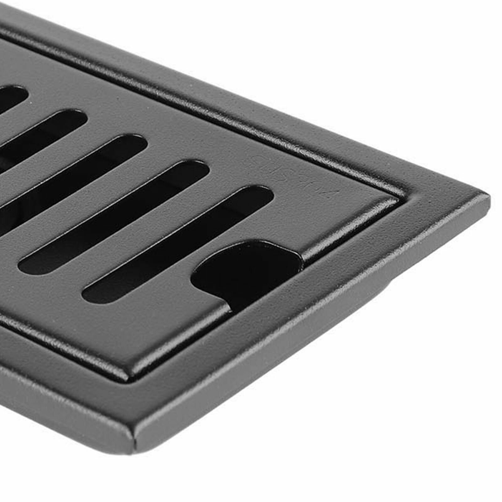 Прямоугольный слив для пола с решеткой в виде капсулы Съемный душ из нержавеющей стали Линейный черный слив для ванной комнаты