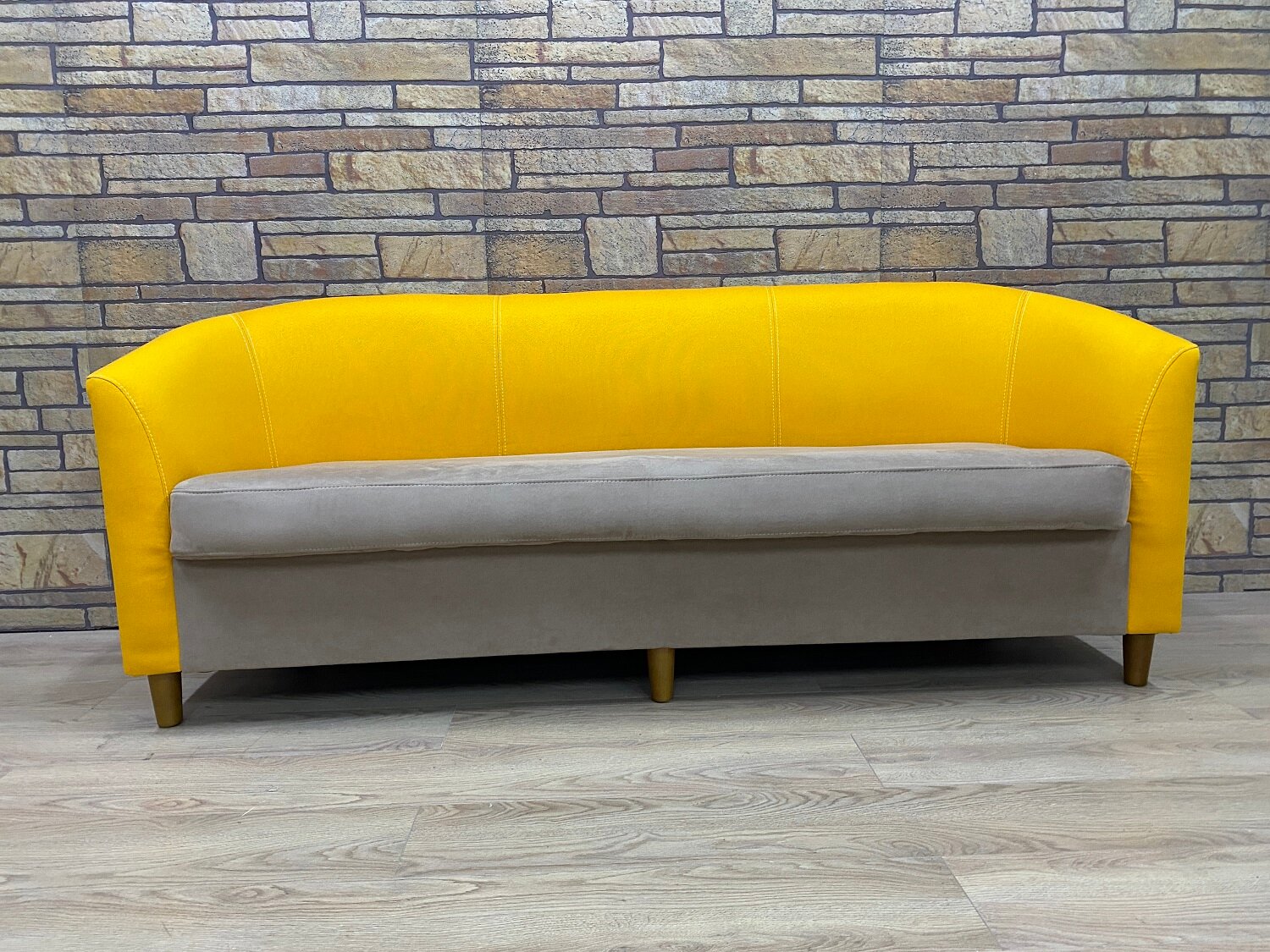 Диван GRUPPO 396 монти размер: 190 х 68 см, комбинированный цвет желто-коричневый №Б-7