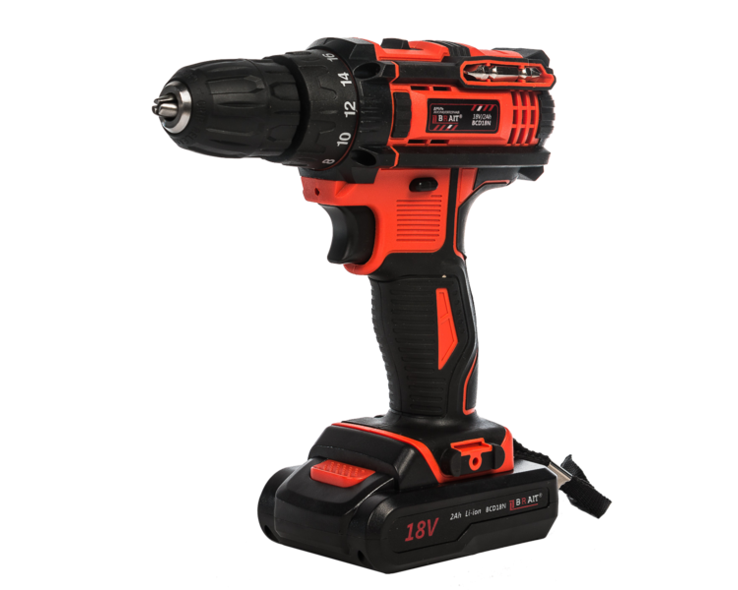 Шуруповерт Брайт BCD18N, 18В, 2 скорости, 2 аккумулятора, подсветка, кейс