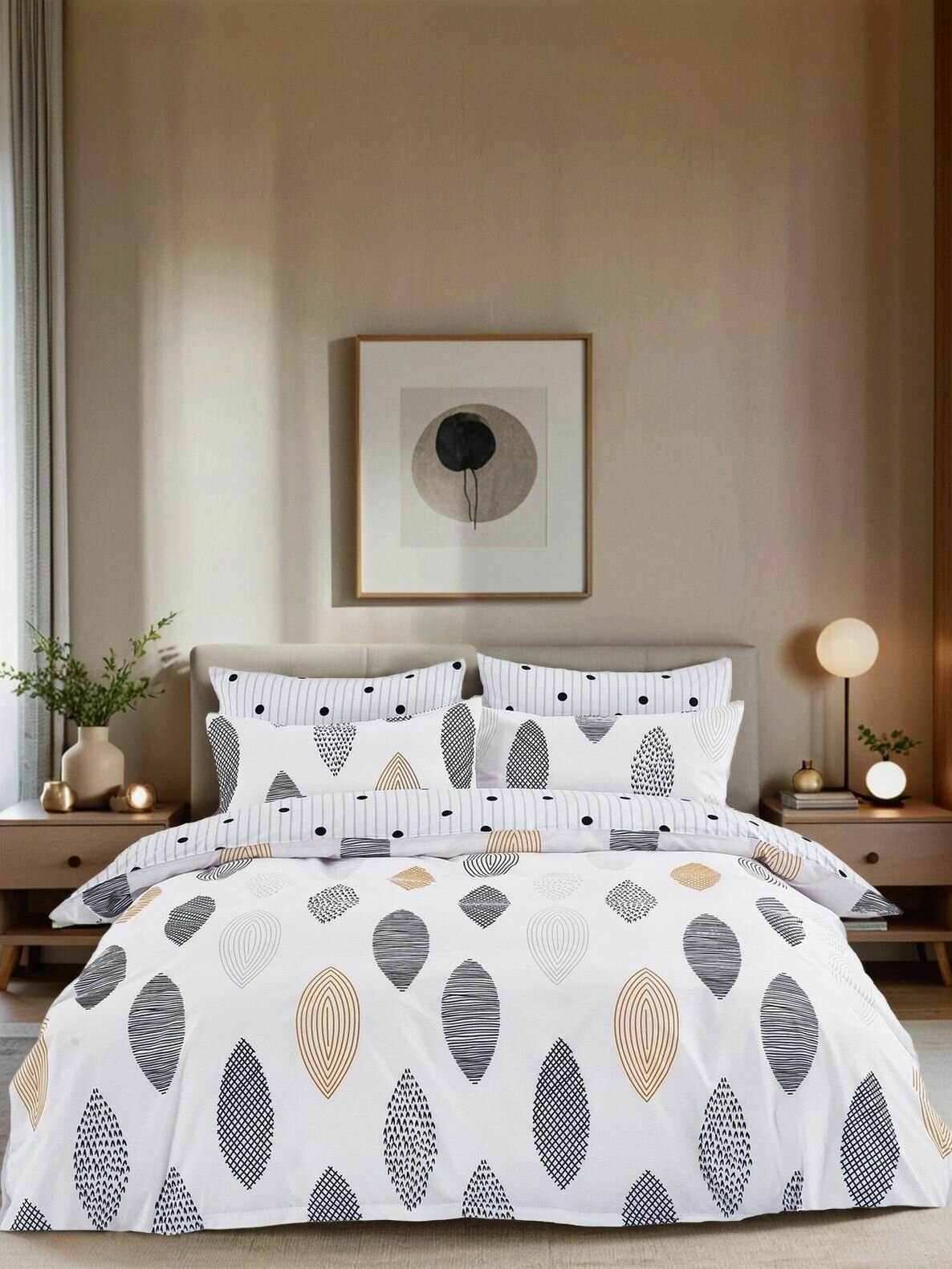 Постельное белье евро Cleo комплект хлопок поплин