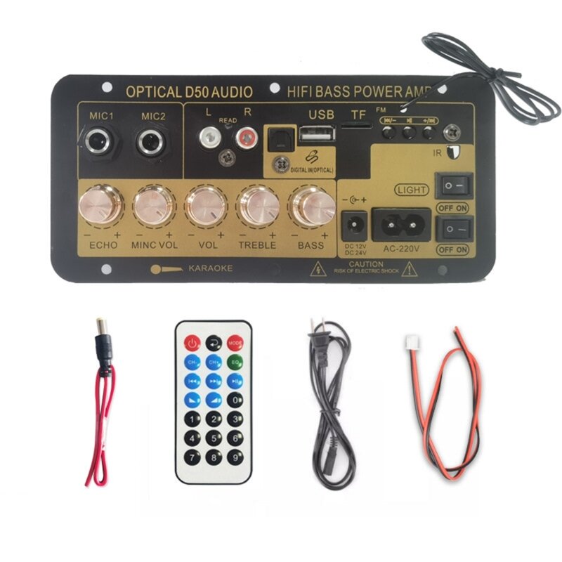 Цифровой аудиоусилитель мощности D50 Bluetooth 5.0 мощностью 100 Вт по правилам США