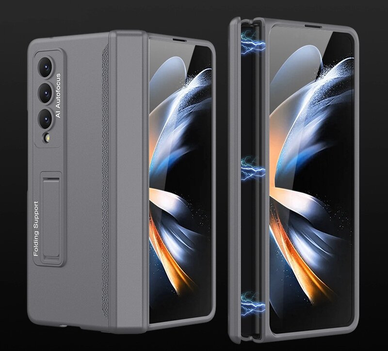 Магнитный чехол бампер MyPads «Magnetico opaco» из прочного пластика с матовым противоскользящим покрытием для Samsung Galaxy Fold 5 (SM-F946B) с п.