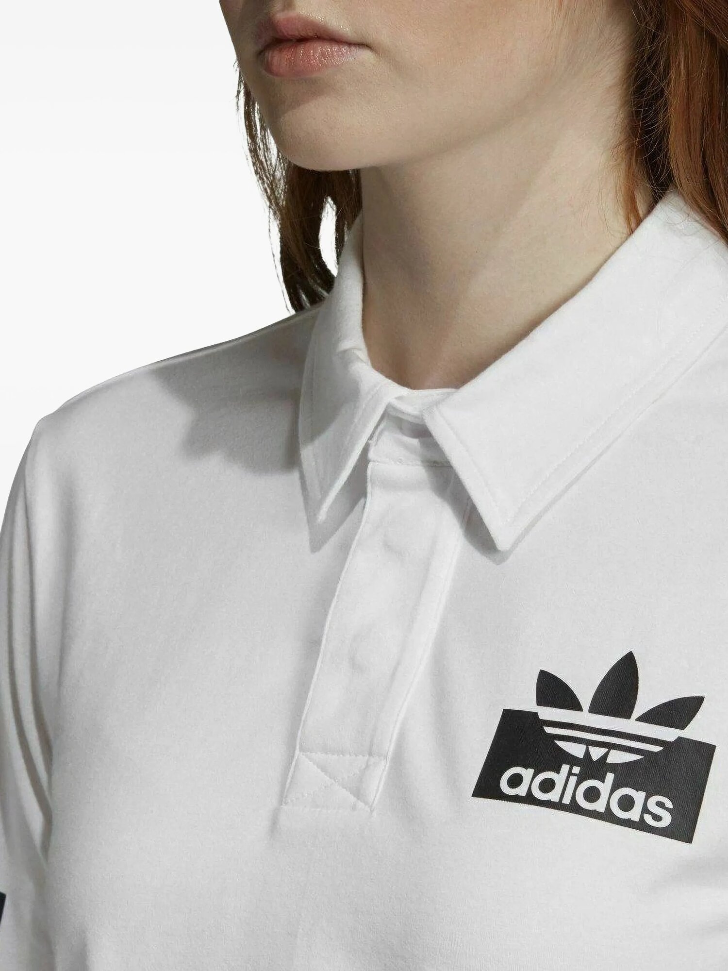 Поло adidas, размер XS, белый — фото 1