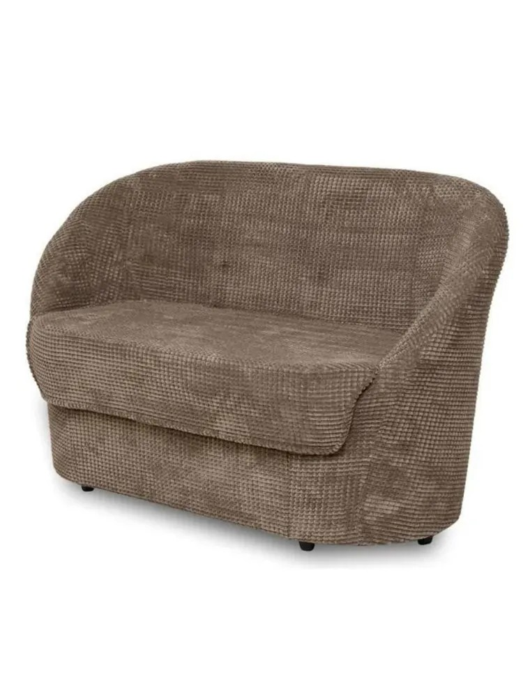 Диван прямой алекс 140х72х85 см, нераскладной, коричневый плюш-велюр