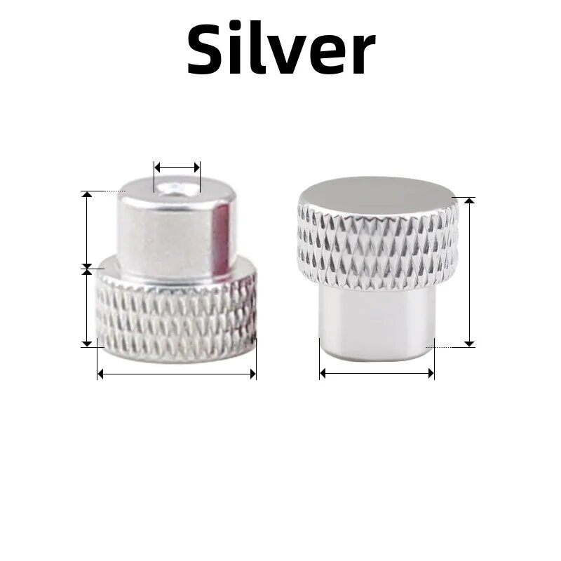 Гайки с накатанной головкой из алюминиевого сплава M2 M2.5 M3 M4 M5 M6 M8 M10 M4xD12xH12, Silver