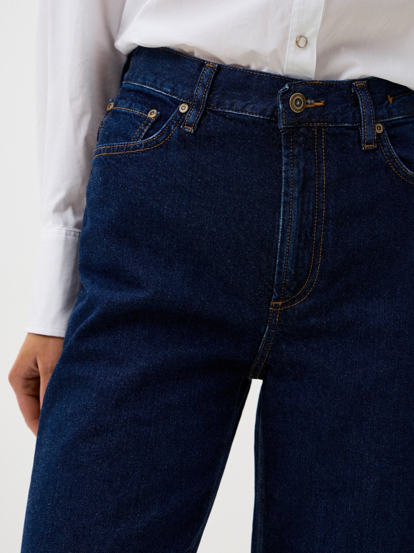 Джинсы мом Alessandro Manzoni Jeans, размер 42, темно-синий — фото 1