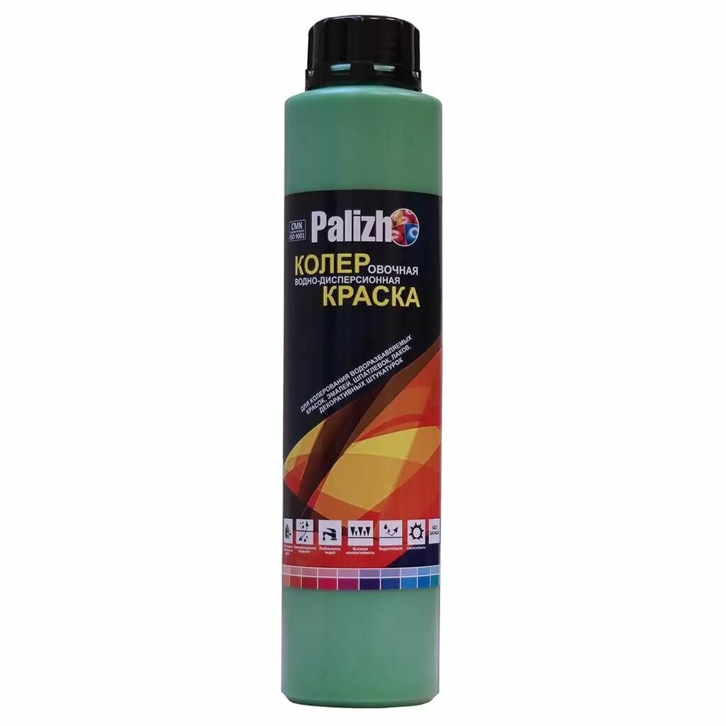 Колер-краска Palizh водно-дисперсионная, №513, зеленая, 750 мл